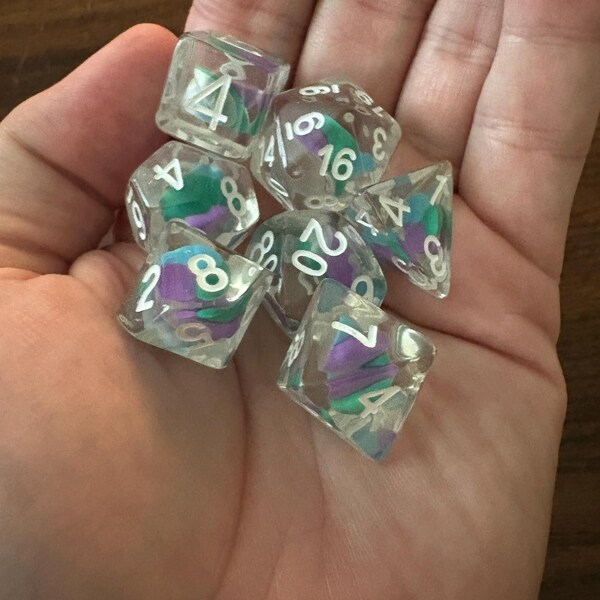 Shadowy Forest Dnd Dice Set, Polyhedral Dice, D&D Dice, Dungeons and ...