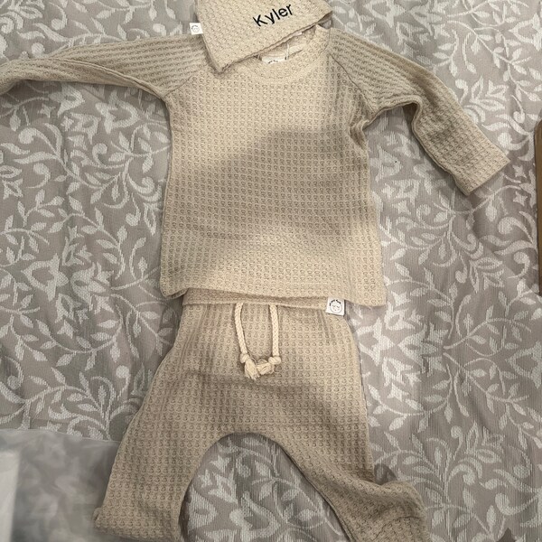 Black White Stripe Baby Outfit, Mutual Newborn Clothes, Waffle Baby ...