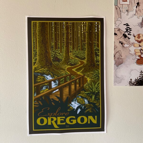Oregon Giclee Art Print Poster From Travel Artwork by Artist Paul ...