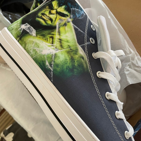 Hulk Shoes, Hulk High Top Sneaker, Comic Fan Converse Style Hightop ...