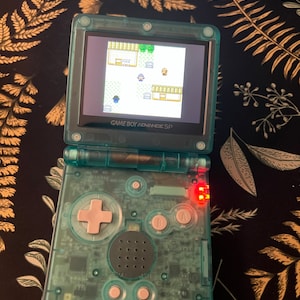 Gameboy Advance SP Transparent Clear Red IPS V2 Screen Mod - Etsy