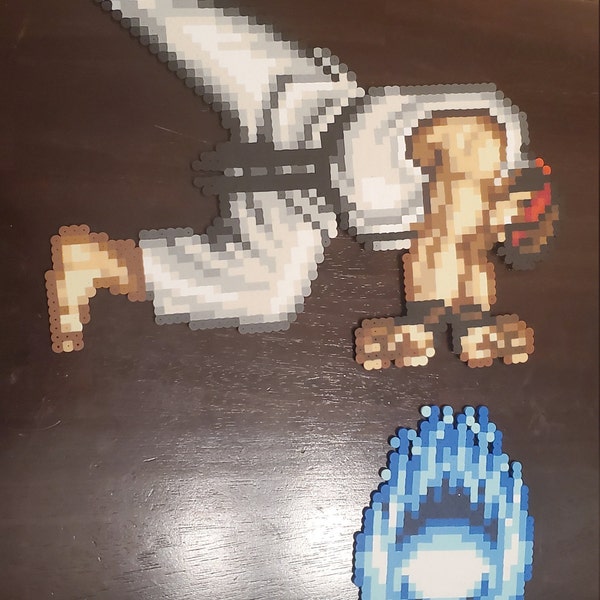 Street Fighter Perler: Ryu Pixel Art Sprite - Etsy