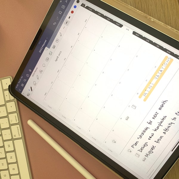 Undated Digital Planner for Digital Planning | Goodnotes Planner, iPad ...