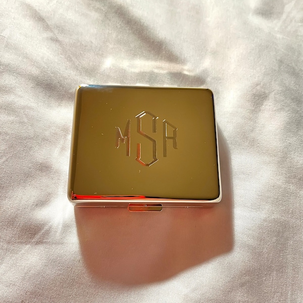 Monogram Pill Box, Personalized Pill Box, 7 Day Pill Box, Monogram Pill ...