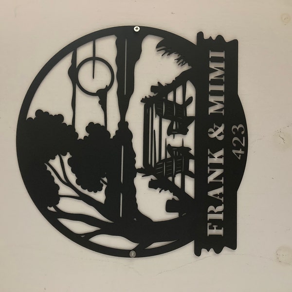 Personalized Lakeside Metal Sign, Custom Lake House Sign, Fishing Sign ...