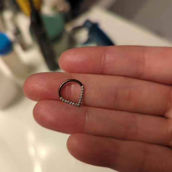 Angel Fangs Large Titanium Spikes, Pair of Two Barbells for Lip Rings ...