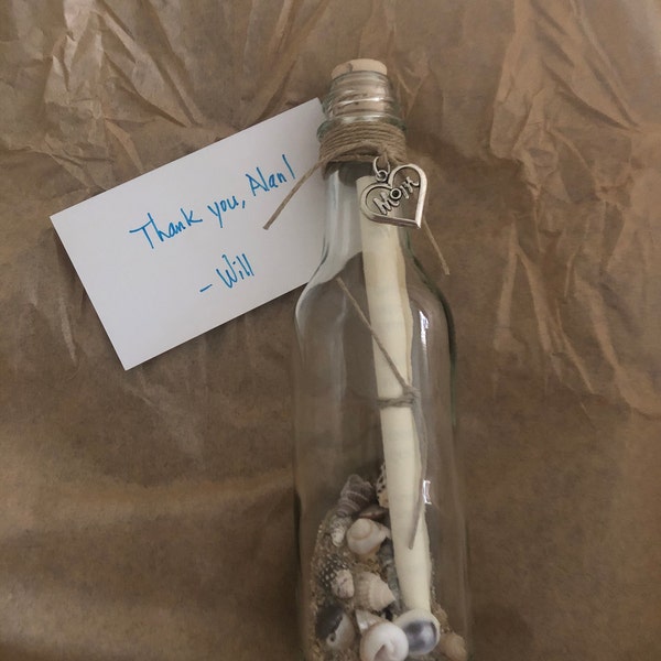 Personalized Message in a Bottle + Gift Box | Your Custom Message ...