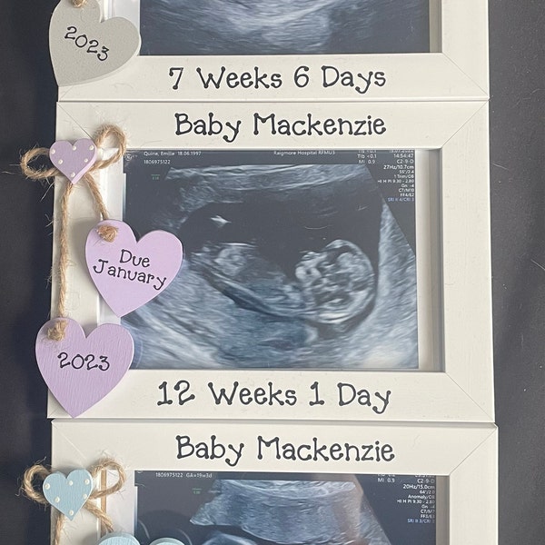 Personalised Baby First Scan Ultrasound Photo Frame New Parents ...