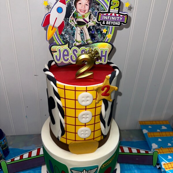 Buzz Cake Topper, Buzz Light Year Cake Topper, Two Infinity and Beyond ...