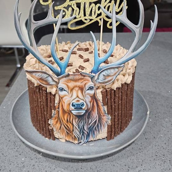 Stag Wafer Topper - Edible Cake Decorations - Birthday, Anniversary - Etsy