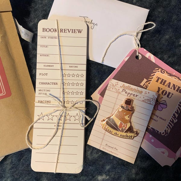 Printable Book Review Bookmarks: Pink & Beige (PDF) - Etsy