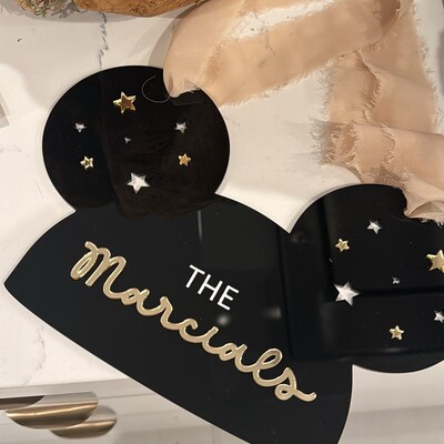 Custom Disney Stroller Sign Mickey Mouse Acrylic Sign Custom Stroller ...