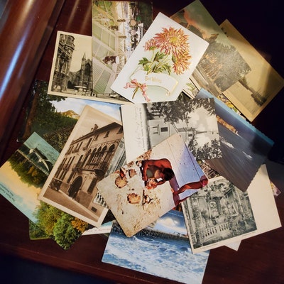 25 Antique and Vintage Postcards Random Lot From the 1920s Through '80s ...