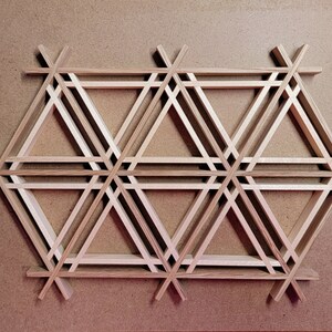 Kumiko Kit. No Need to Cut and Ready for Assembling. Pattern Kakuasa ...