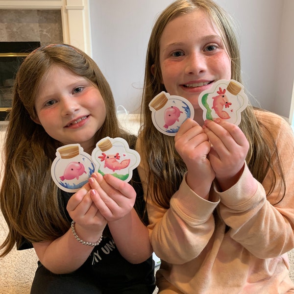 Confused Blob Fish in a Bottle - Clear Acrylic Waterproof Sticker - Etsy