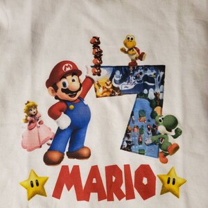Super Mario Birthday Shirt for Boys , Super Mario Custom Shirt, Super ...