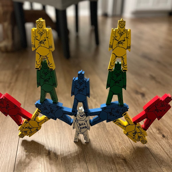 Vintage 1980s Bill Ding Figure Wooden Grab Bag - Etsy