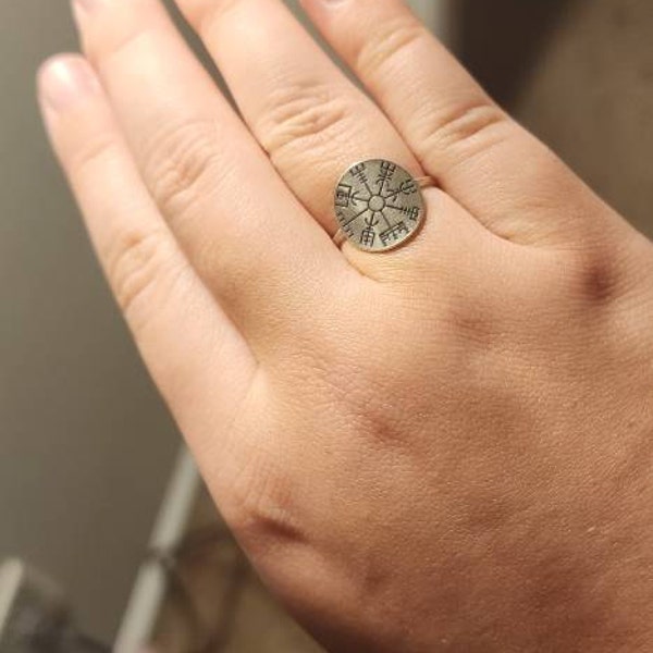 Vegvisir Ring - Icelandic Viking Jewelry - for Women - Viking Compass ...
