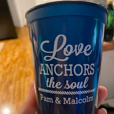 Love Anchor the Soul, Cups, Anchor Cups, Nautical Cups, Customizable ...
