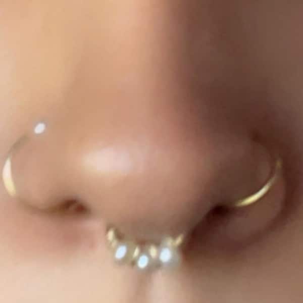 CZ Nose Ring Stud - 925 Sterling Silver Nose Ring - Silver Nose Stud -tiny Gold Nose Ring ...