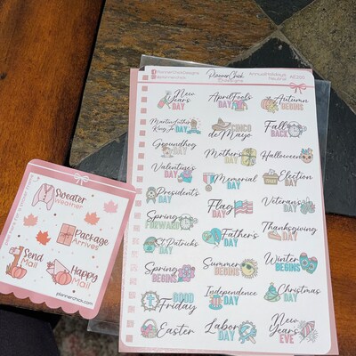 Annual Holidays Planner Stickers - Etsy