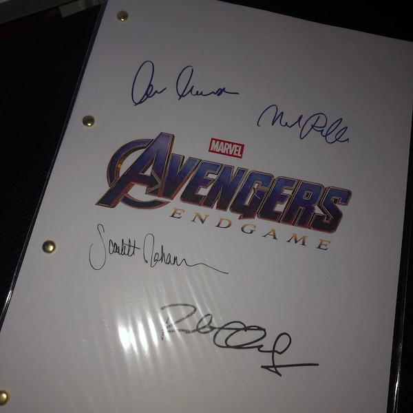 Avengers Endgame Marvel Film Movie Script, Screenplay With Signatures ...