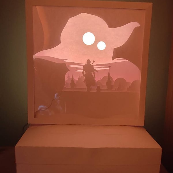 Star Wars Paper Cut Lightbox, Shadow Box, SVG, 3D Paper Cut Template ...