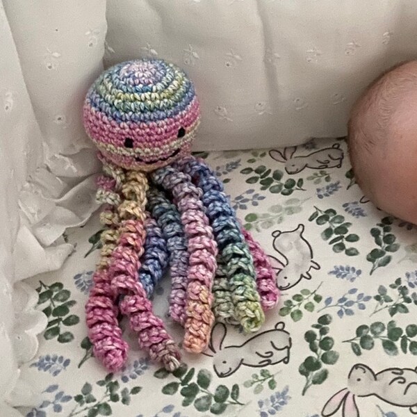 Jolly Octopus for Preemies Crochet. NICU Baby. Multi Color Stuffed Toy ...