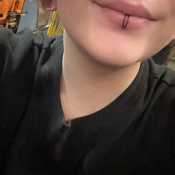 Split Double Lip Ring, Labret Ring, Minimalist Style, A-SH528 SH529 ...