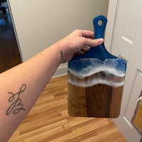 Custom Epoxy River Standing Desk, Live Edge Walnut Solid Wood Desk Top ...