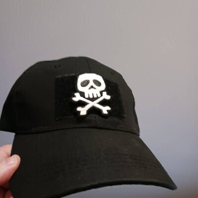 Embroidered Skull and Crossbones Patch With Hook Type Backing - Etsy