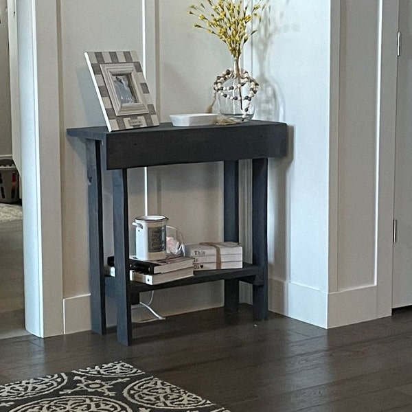 Custom Built Rough-sawn Oak Entry Way/console Table - Etsy