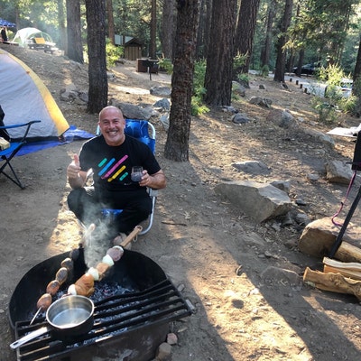 The Cowboy Spike Vertical BBQ Skewer, Threaded Stainless Steel Plate ...