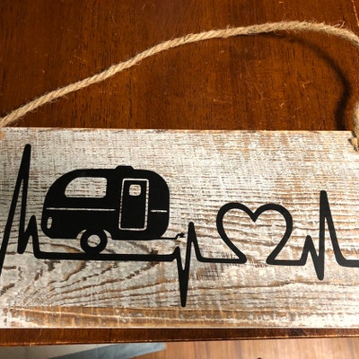Happy Camper Svg , Happy Camper Heartbeat Svg, Camper Heartbeat Svg ...