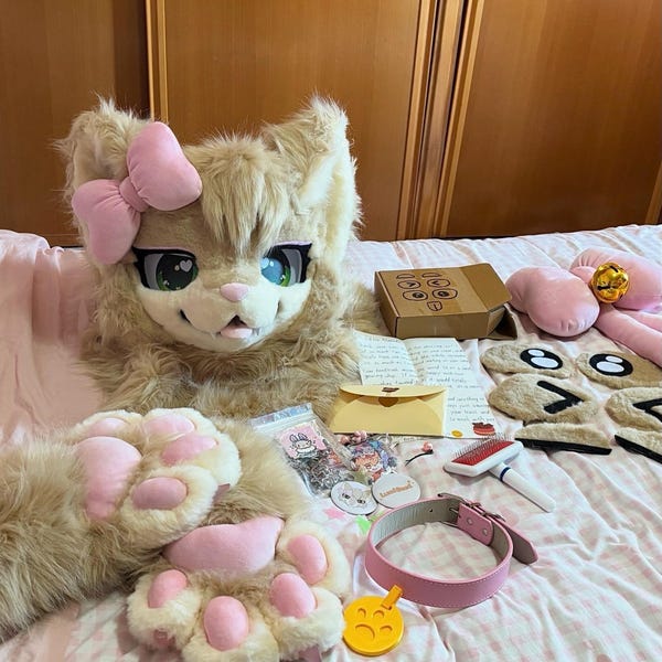 SOLD OUT! Adopt Noria | Mini Partial Fursuit Wolf – Ready to Ship ...