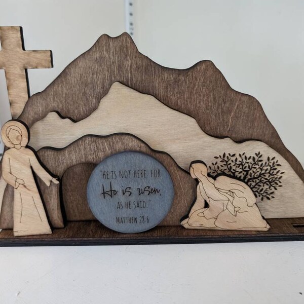 Hidden Jesus Wood Plaque, Minimalist Jesus Word Art, Laser Cut ...