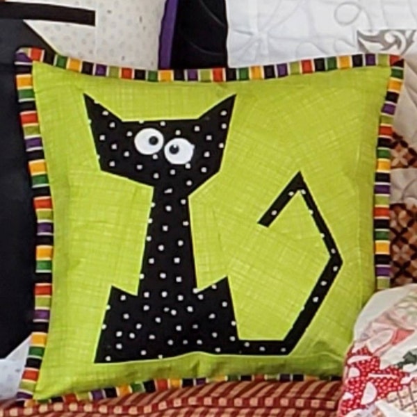 Kit Cat Paper Pieced Block Pattern in PDF, Foundation Piecing, Cat ...