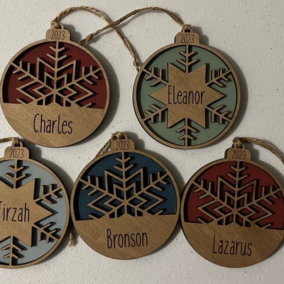 Layered Snowflake Ornament SVG File, Laser Cut, Engraved, Glowforge ...