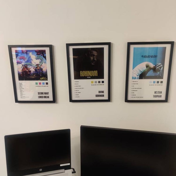 Set of 3 Custom Album Poster Wall Art Home Decor Custom Music Gift ...