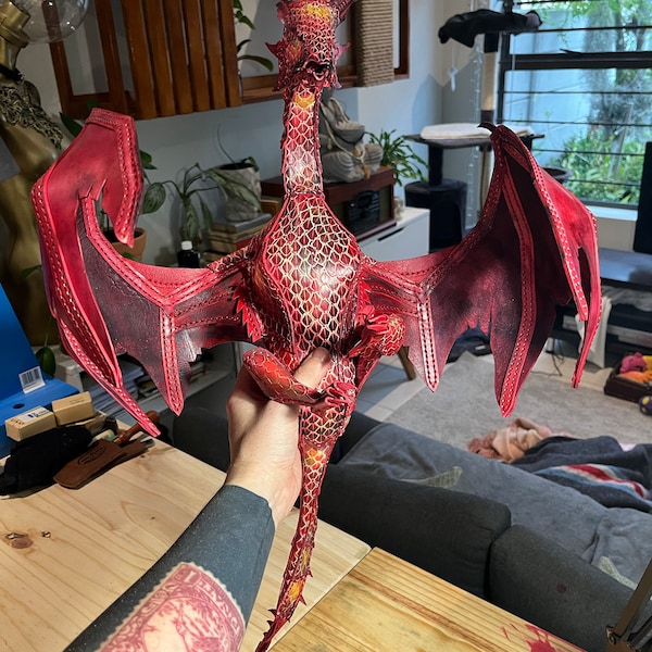 PDF & DXF Leather Dragon PDF Pattern - Etsy