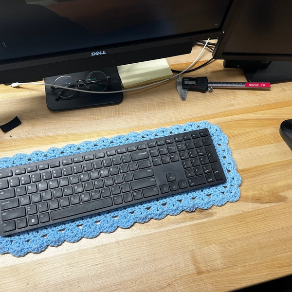 Crochet Desk Keyboard Rug/mat - Etsy