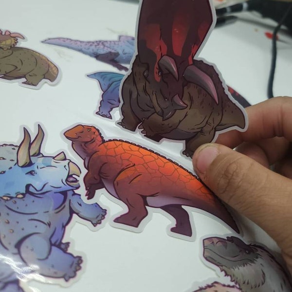Cretaceous Chonkers - Cretoxyrhina, Shark, Original Art, Die Cut, Hand ...