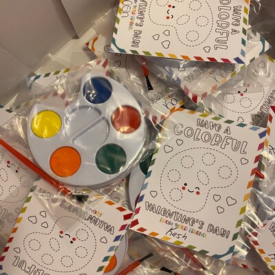 PRINTABLE Have a COLORFUL Valentine's Day Coloring Card/tag Instant ...