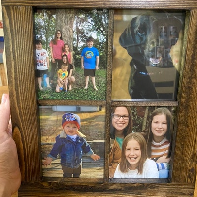 8x10 Distressed Rustic Window Picture Frame, 4 Paned Window Frame ...