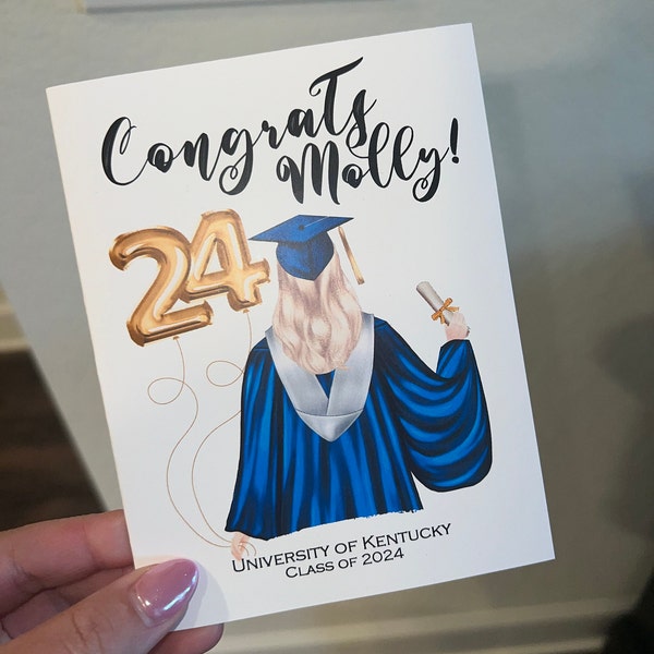 PERSONALIZED GRADUATION Card for Class of 2025 Congratulations Graduate ...
