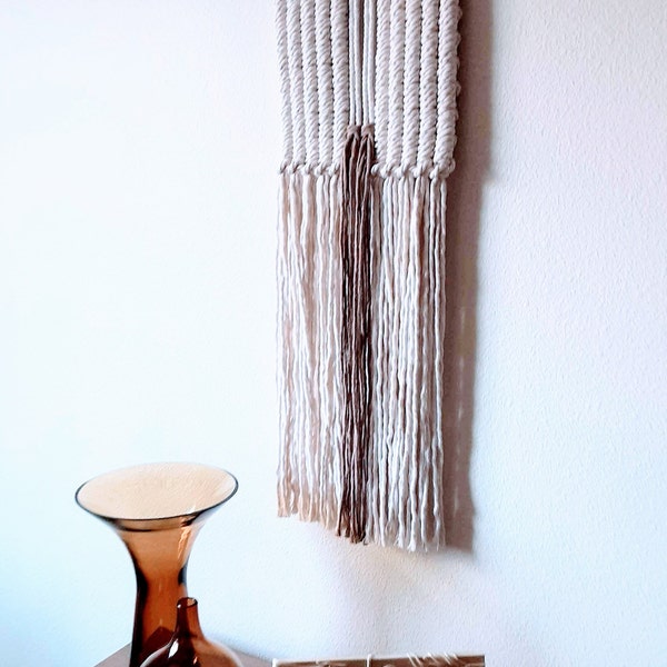 Large Macrame Wall Hanging, Modern Fiber Art Tapestry, Asymmetrical ...
