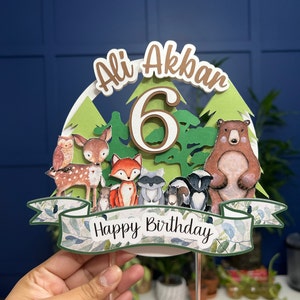 PRINTABLE Woodland Animals Centerpieces Woodland Cutouts Woodland Cake ...