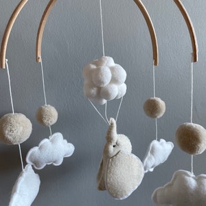 Elephant Mobile. Neutral Baby Mobile. Neutral Baby Nursery Mobile. Made ...