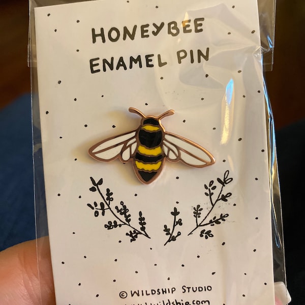 Honey Bee Enamel Pin - CHARITY Lapel Pin - Badge - Etsy