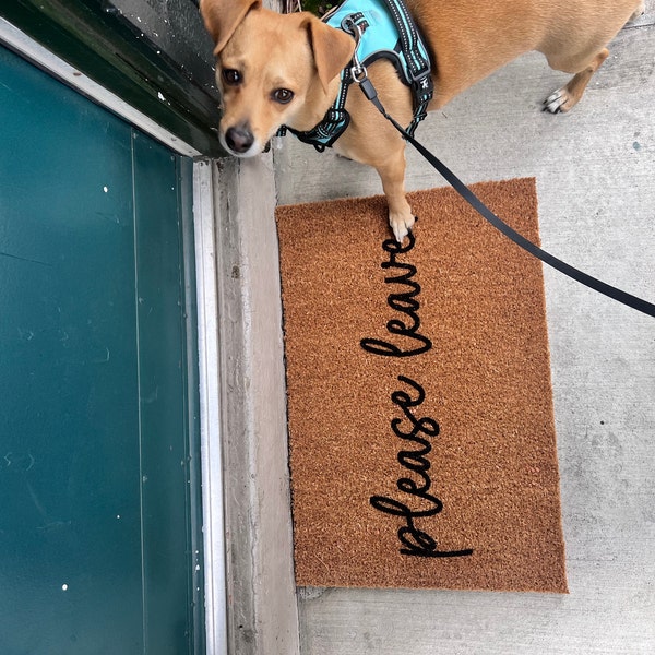 Please Leave Doormat Funny Doormat Rude Door Mat Funny Welcome Mat ...